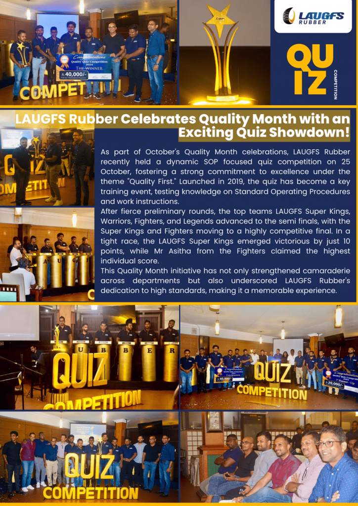 LAUGFS Rubber Celebrates Quality Month with an Exciting Quiz Showdown ...